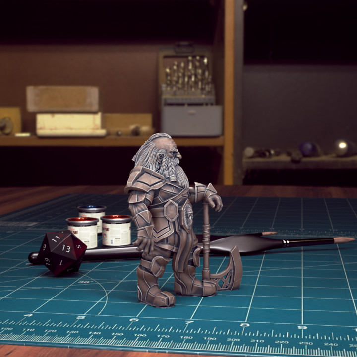 3D Printable DnD Heroes Dwarf Fighter Male [Pre-Supported] by ...