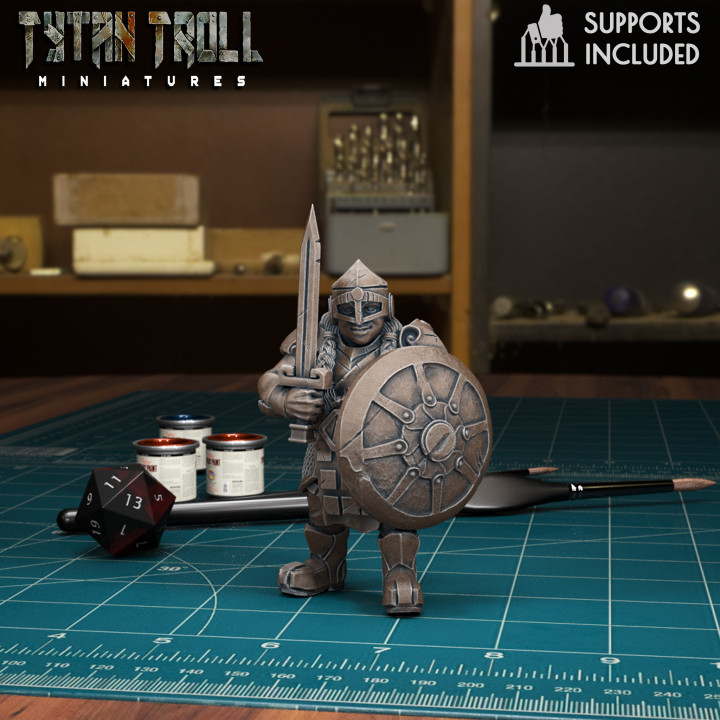 3D Printable DnD Heroes Dwarf Fighter Female [Pre-Supported] by ...