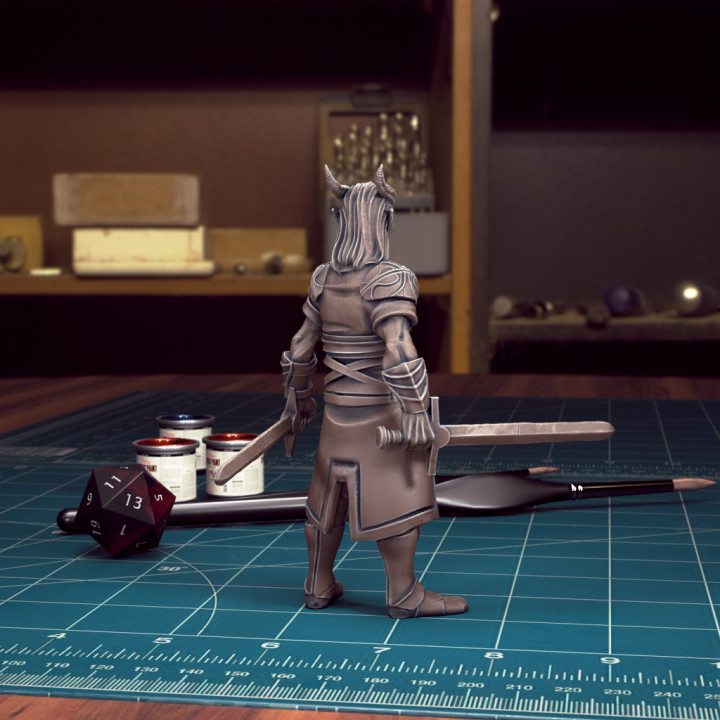 3D Printable DnD Heroes Tiefling Fighter Male [Pre-Supported] by ...