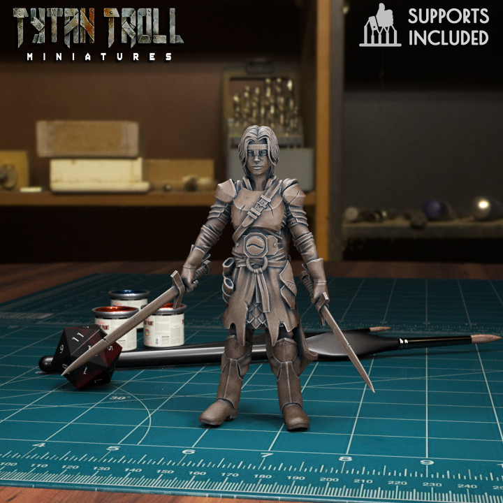 3D Printable DnD Heroes Fighters Female Bundle [Pre-Supported] by ...