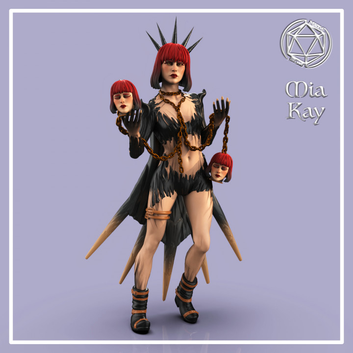 3D Printable Female Necromancer by M3DM