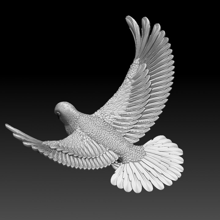 3D Printable pigeon by Dmitry Tishchenkov