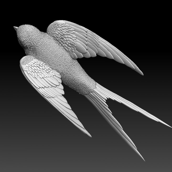3D Printable swallow by Dmitry Tishchenkov
