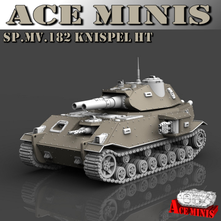 3D Printable SP.MV.182 Knispel Heavy Tank by ACE Minis