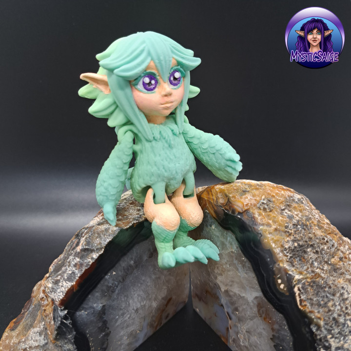 3D Printable Baby Harpy 2 by MysticSaige