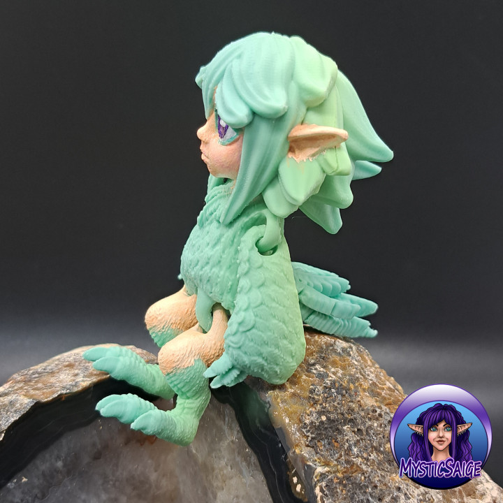 3D Printable Baby Harpy 2 by MysticSaige