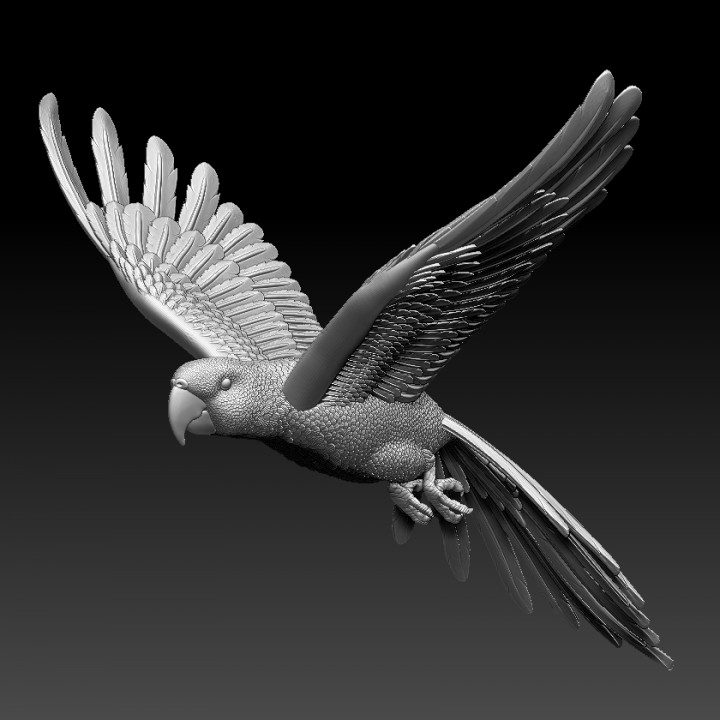 3D Printable parrot by Dmitry Tishchenkov