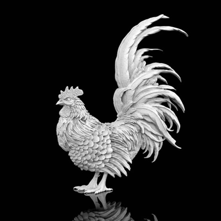 3D Printable rooster by 3Dimontis