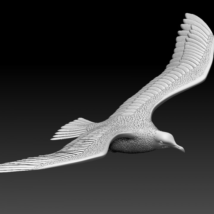 3D Printable seagull by Dmitry Tishchenkov