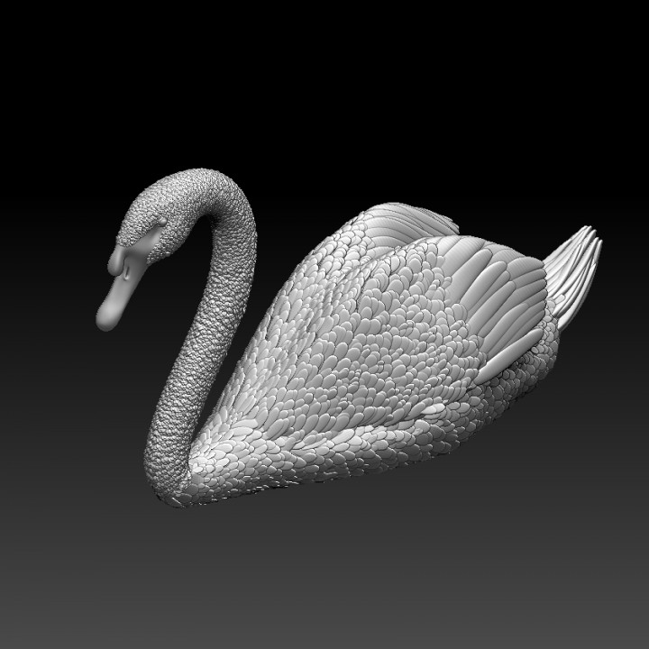 3D Printable swan by Dmitry Tishchenkov