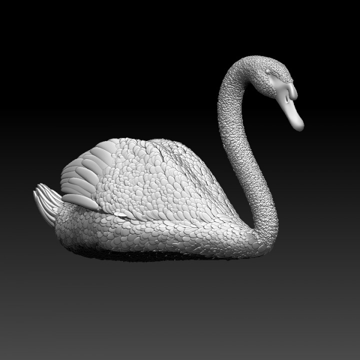 3D Printable swan by Dmitry Tishchenkov