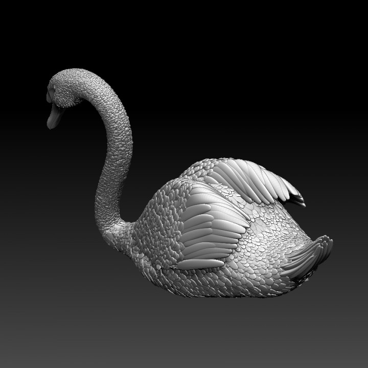 3D Printable swan by Dmitry Tishchenkov