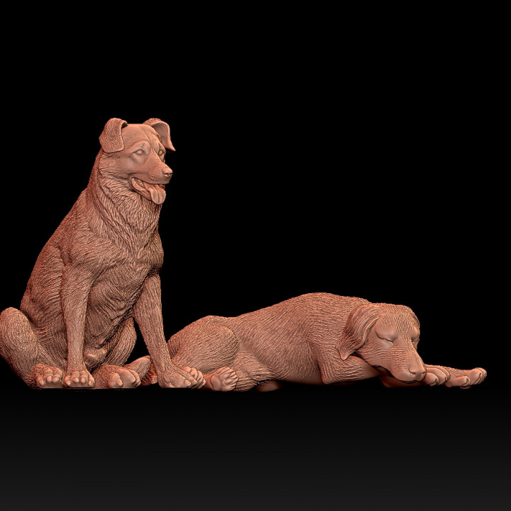 3D Printable dogs by 3Dimontis