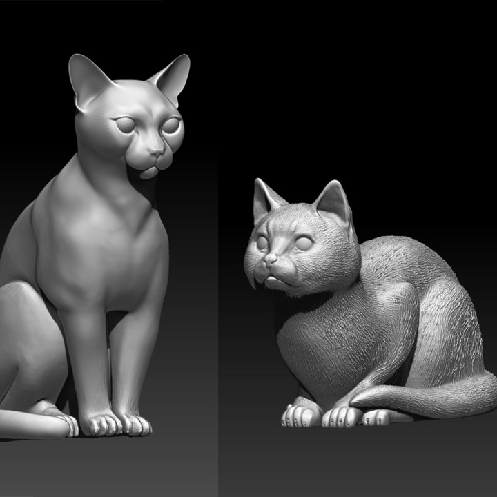 3D Printable cat by 3Dimontis