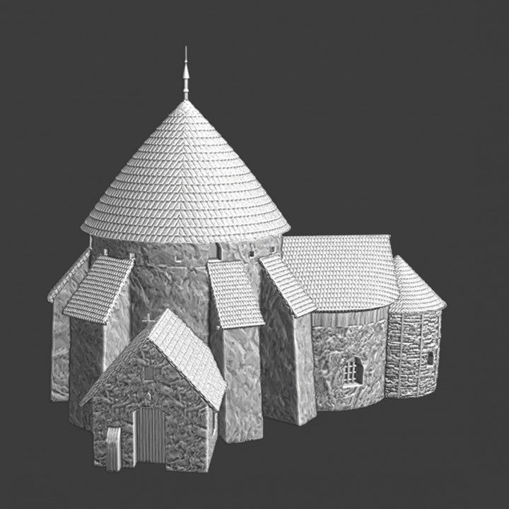 3D Printable Medieval Nordic Round Church - Bornholm by Northern ...