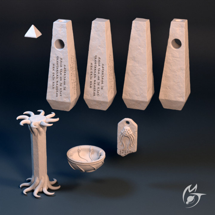 3D Printable Eldritch Dungeon Objects and Props by Making Tlon