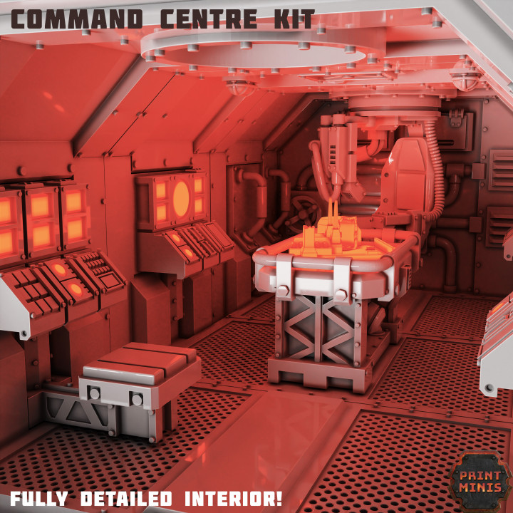 3D Printable Command Centre - Kaledon Fortis FOB by Print Minis