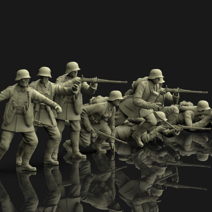 3D Printable german soldiers ww1 by Dmitry Tishchenkov