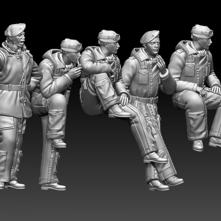 3D Printable british tank crew by Dmitry Tishchenkov