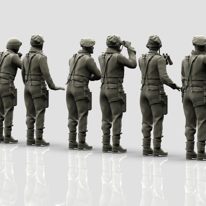 3D Printable british tank crew by 3Dimontis