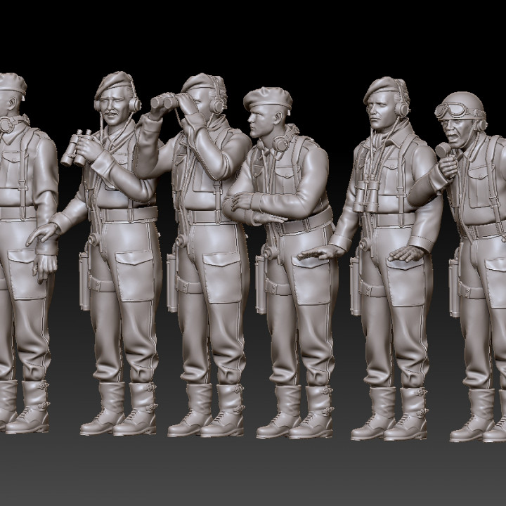 3D Printable british tank crew by 3Dimontis