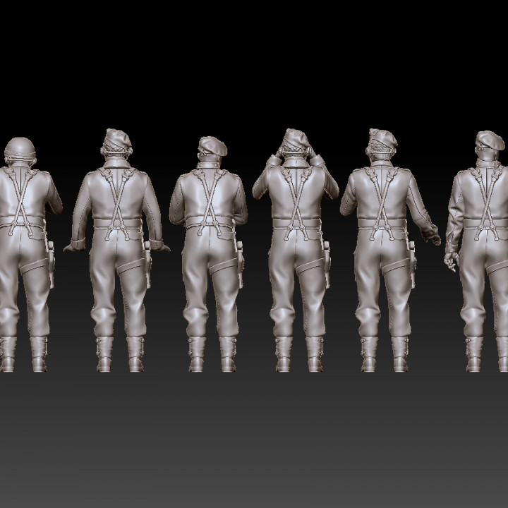 3D Printable british tank crew by Dmitry Tishchenkov
