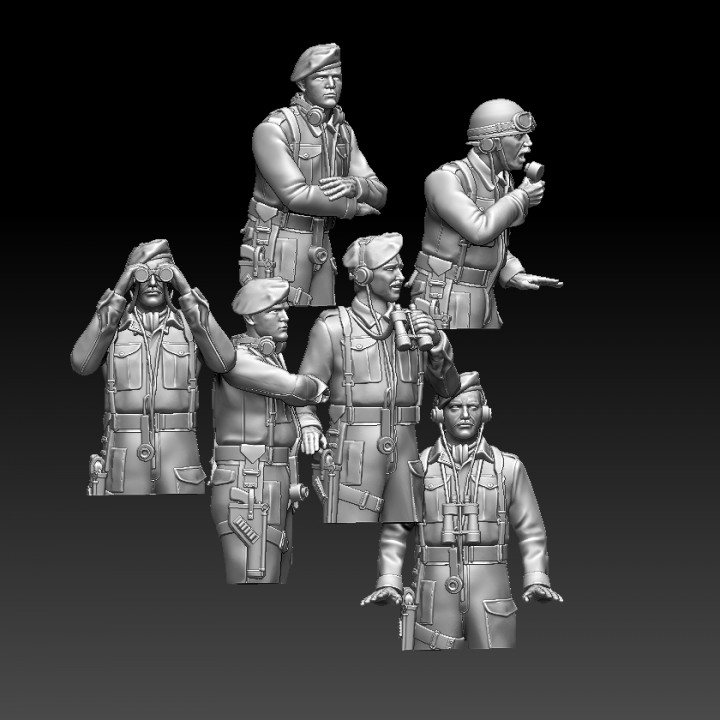 3D Printable british tank crew by 3Dimontis