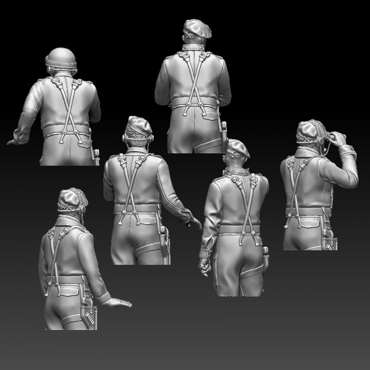 3D Printable british tank crew by Dmitry Tishchenkov