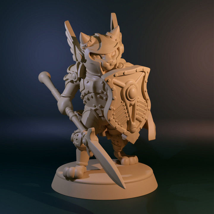 3D Printable Paladin Cat Miniature by Ruperto Dinamita