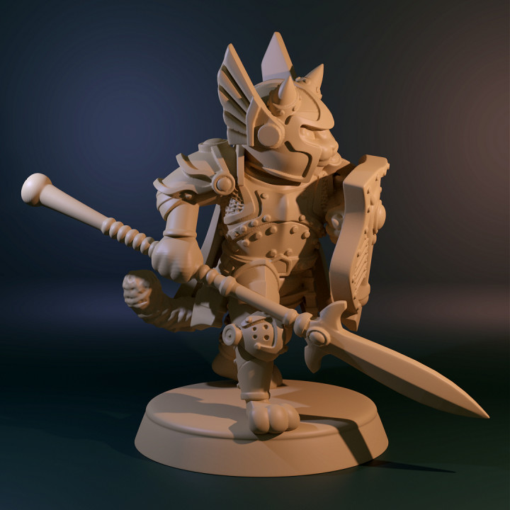 3D Printable Paladin Cat Miniature by Ruperto Dinamita