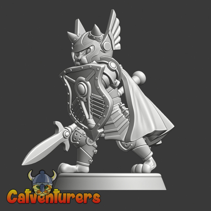 3D Printable Paladin Cat Miniature by Ruperto Dinamita