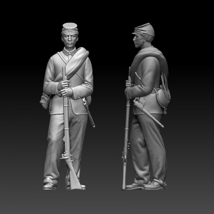 3D Printable Soldier Union us civil war by Dmitry Tishchenkov