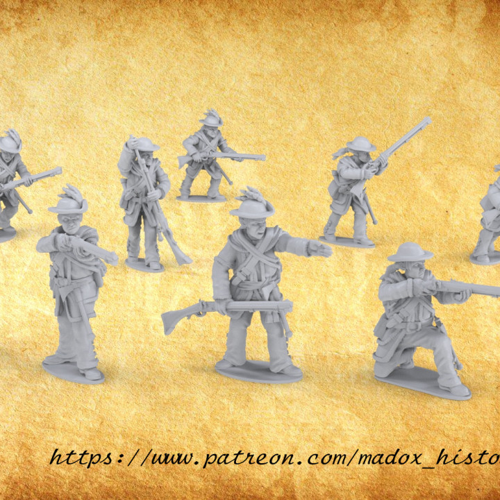 3D Printable AWI continental Rifle corps by BattleCat Miniatures