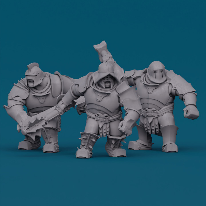 3D Printable Ogre warriors Groupe A by vector.miniatures