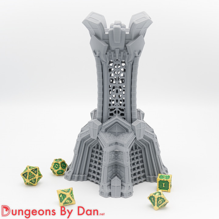 3D Print of Templar's Dungeon Dice Tower by Dungeons By Dan