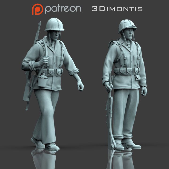 3D Printable Marine usa ww2 by Dmitry Tishchenkov