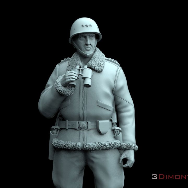 3D Printable George Smith Patton ww2 by Dmitry Tishchenkov