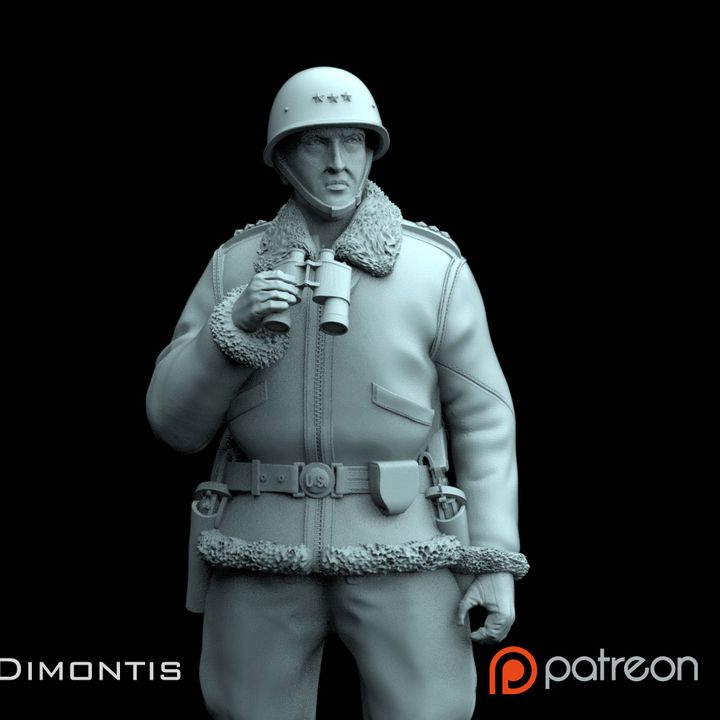 3D Printable George Smith Patton ww2 by Dmitry Tishchenkov