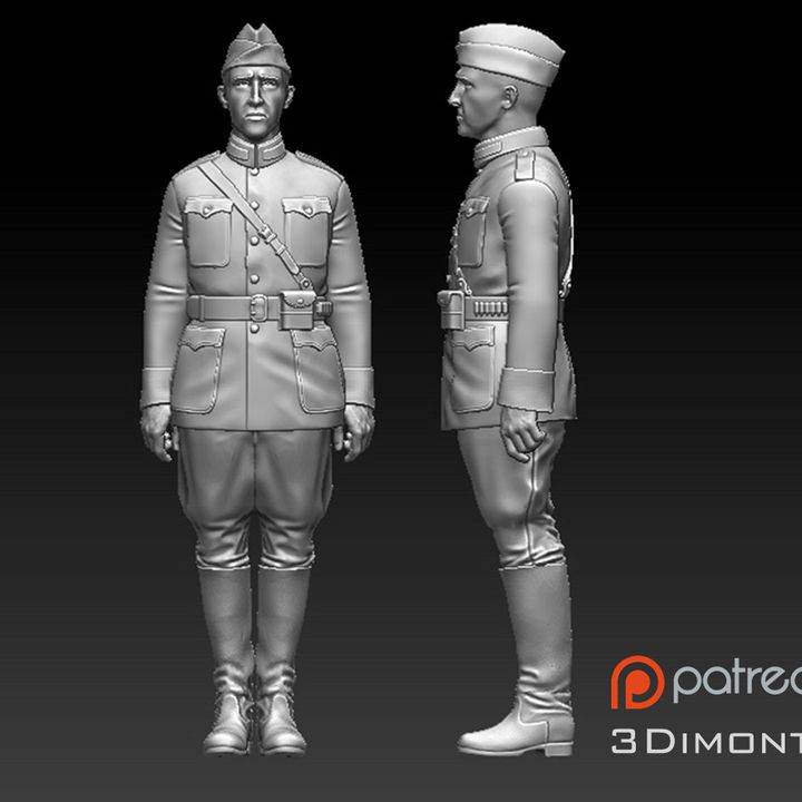 3D Printable George Smith Patton ww1 by Dmitrii Tishchenkov