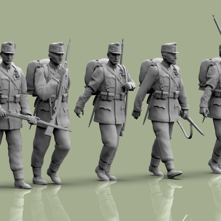 3D Printable Austria soldiers ww1 by Dmitry Tishchenkov