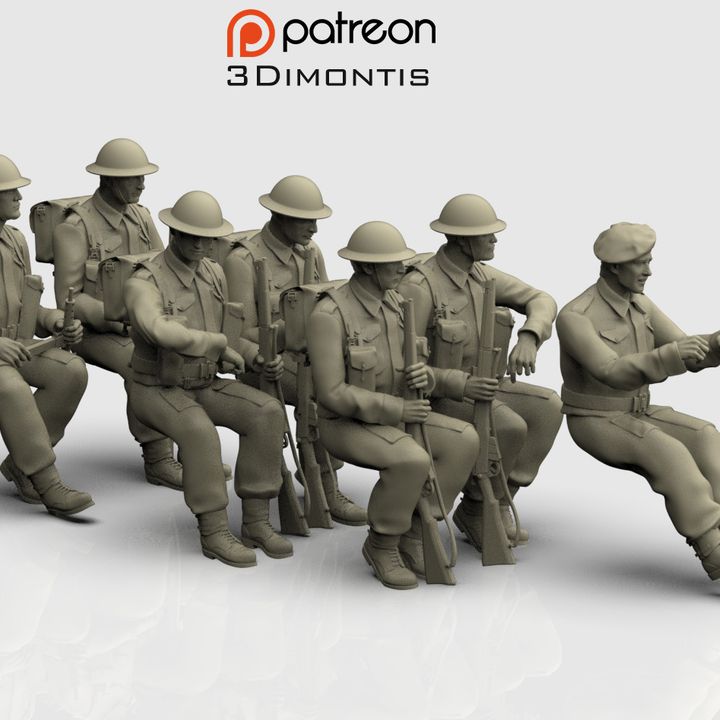 3D Printable british soldiers WW2 by Dmitry Tishchenkov