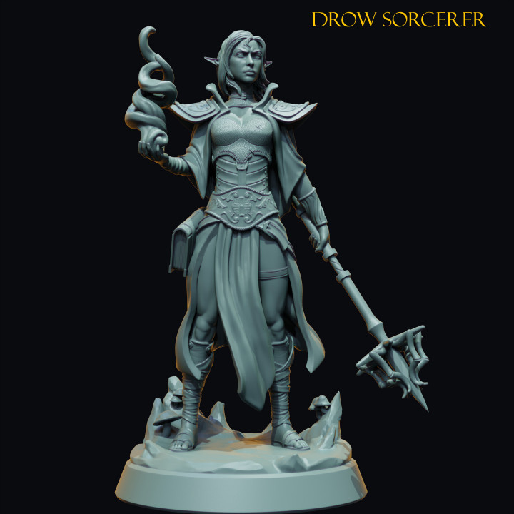 Téléchargement Drow Sorcerer par Claymore Miniatures