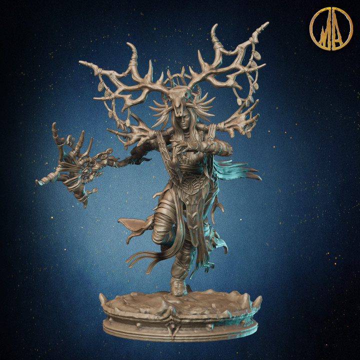 3D Printable Druid Female - 3 poses - The Whispering Forest by Monolith ...
