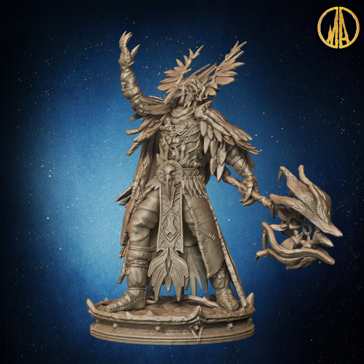 3D Printable Druid Male - 3 poses - The Whispering Forest by Monolith Arts