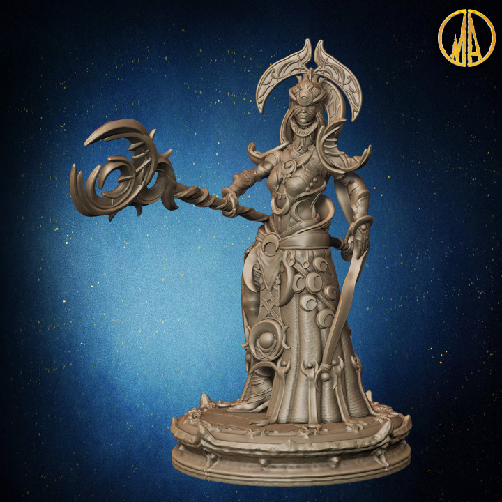 3D Printable Moon Priestess - 3 poses - The Whispering Forest by ...