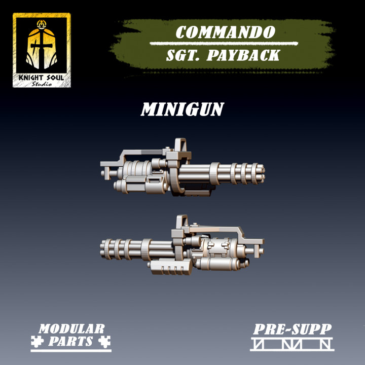 3D Printable Commando Sergeant Payback by KNIGHT SOUL Studio