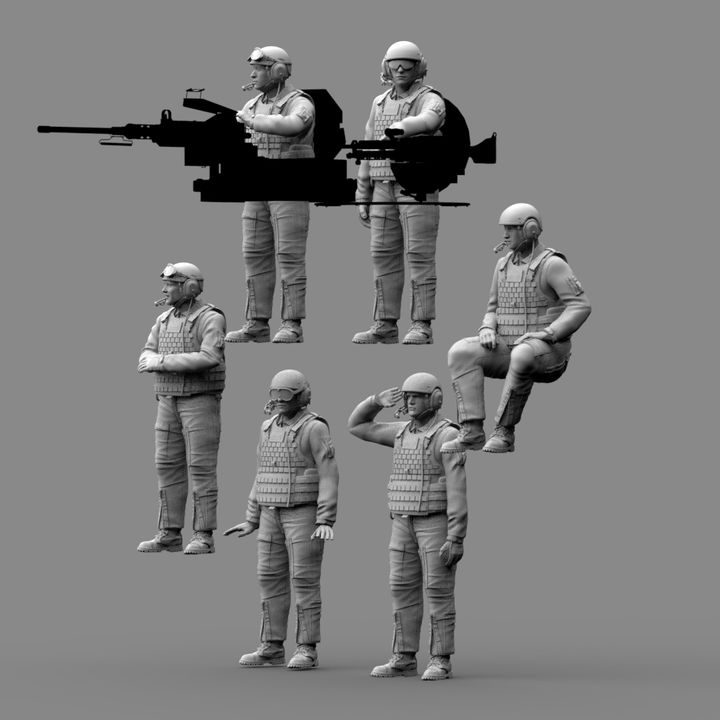 3D Printable Abrams US tank crew by Dmitry Tishchenkov