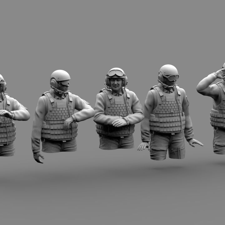 3D Printable Abrams US tank crew by Dmitry Tishchenkov