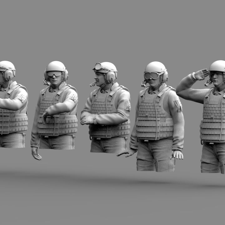 3D Printable Abrams US tank crew by Dmitry Tishchenkov