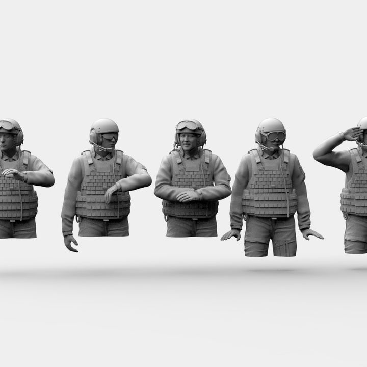 3D Printable Abrams US tank crew by Dmitry Tishchenkov